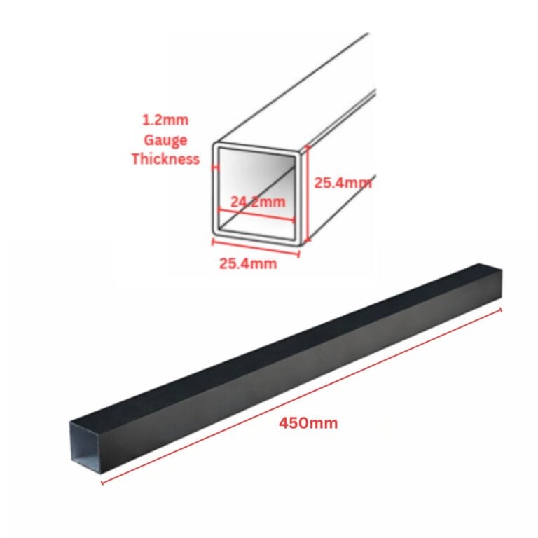 Aluminium Square Tube 25 x 25mm 1.2mm Gauge | Black - 1000mm ...